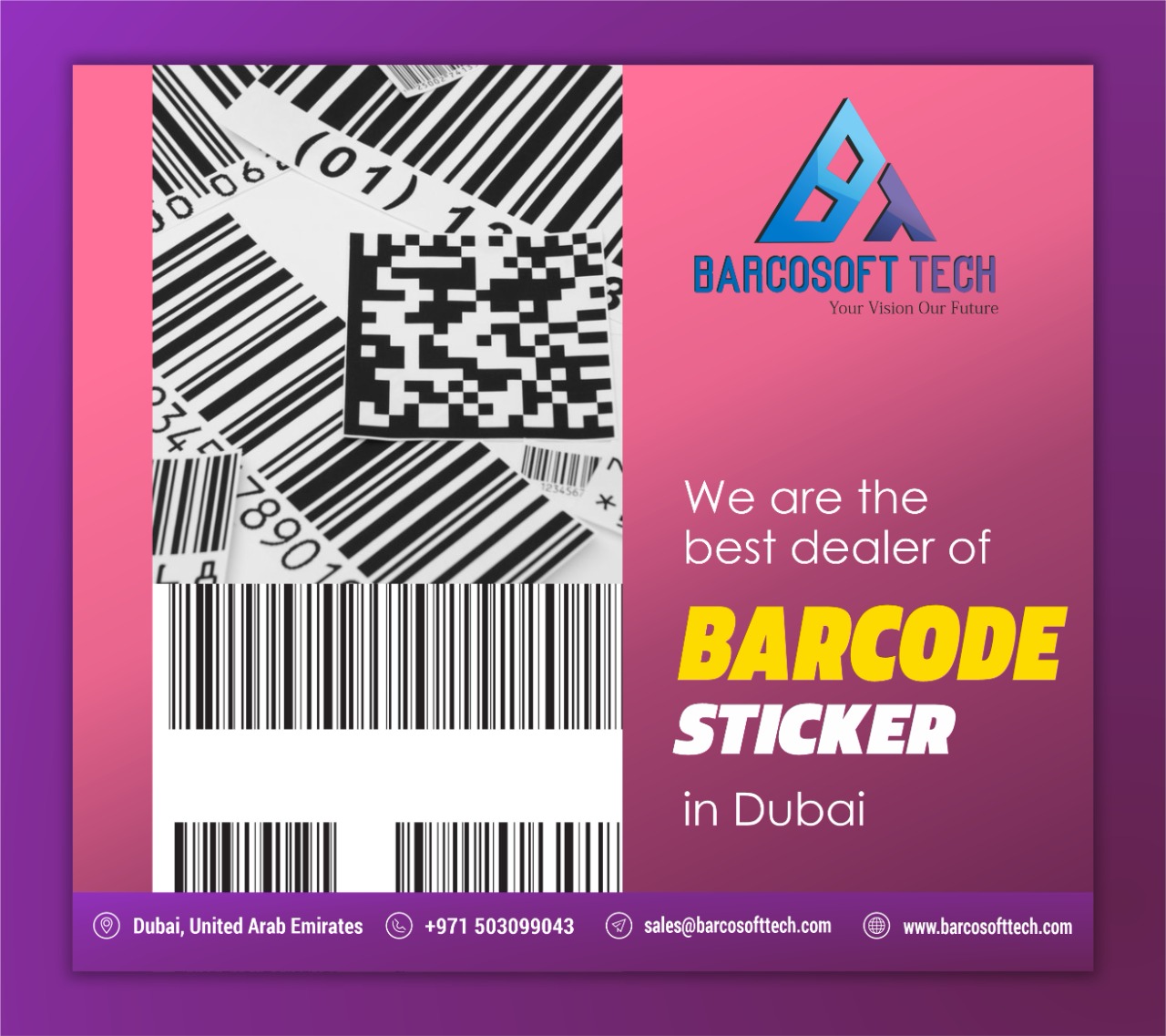 Where are barcode printing stickers and how are they used?